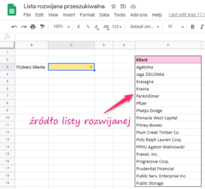 Przeszukiwalna lista rozwijana - 2 PROSTE sposoby - Malinowy Excel