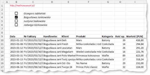 Dynamiczne tworzenie tabeli - funkcje tablicowe - Malinowy Excel
