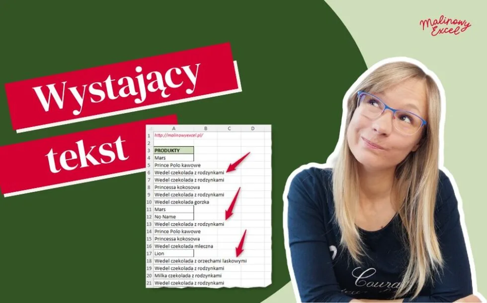 3 metody na tekst wystający poza tabelkę - Malinowy Excel